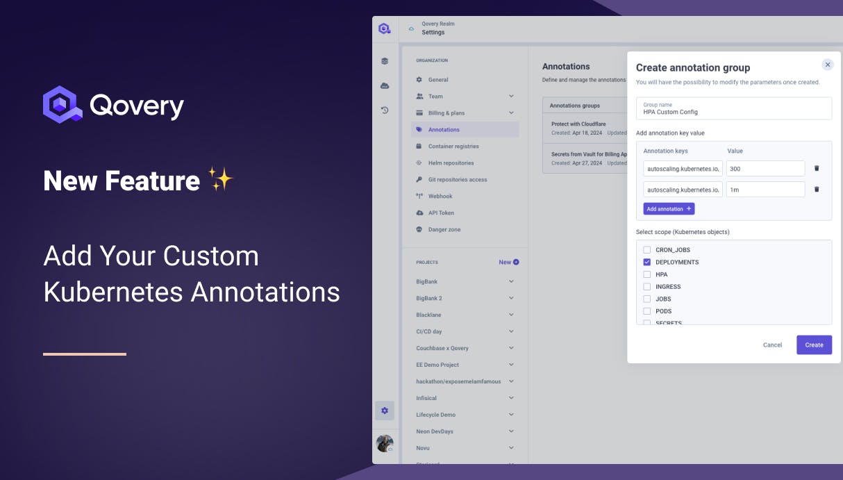 New Feature Custom Kubernetes Annotations