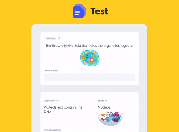 Test Mode Generate A Quiz From Flashcard Sets Quizlet Quizlet