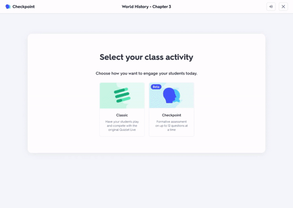 Checkpoint | Formative assessment interactive activity | Quizlet