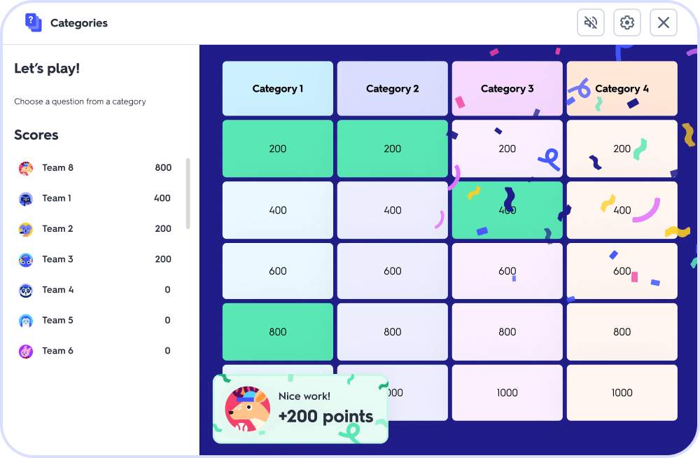 Categories: Classroom Jeopardy Game for Quizlet Sets | Quizlet