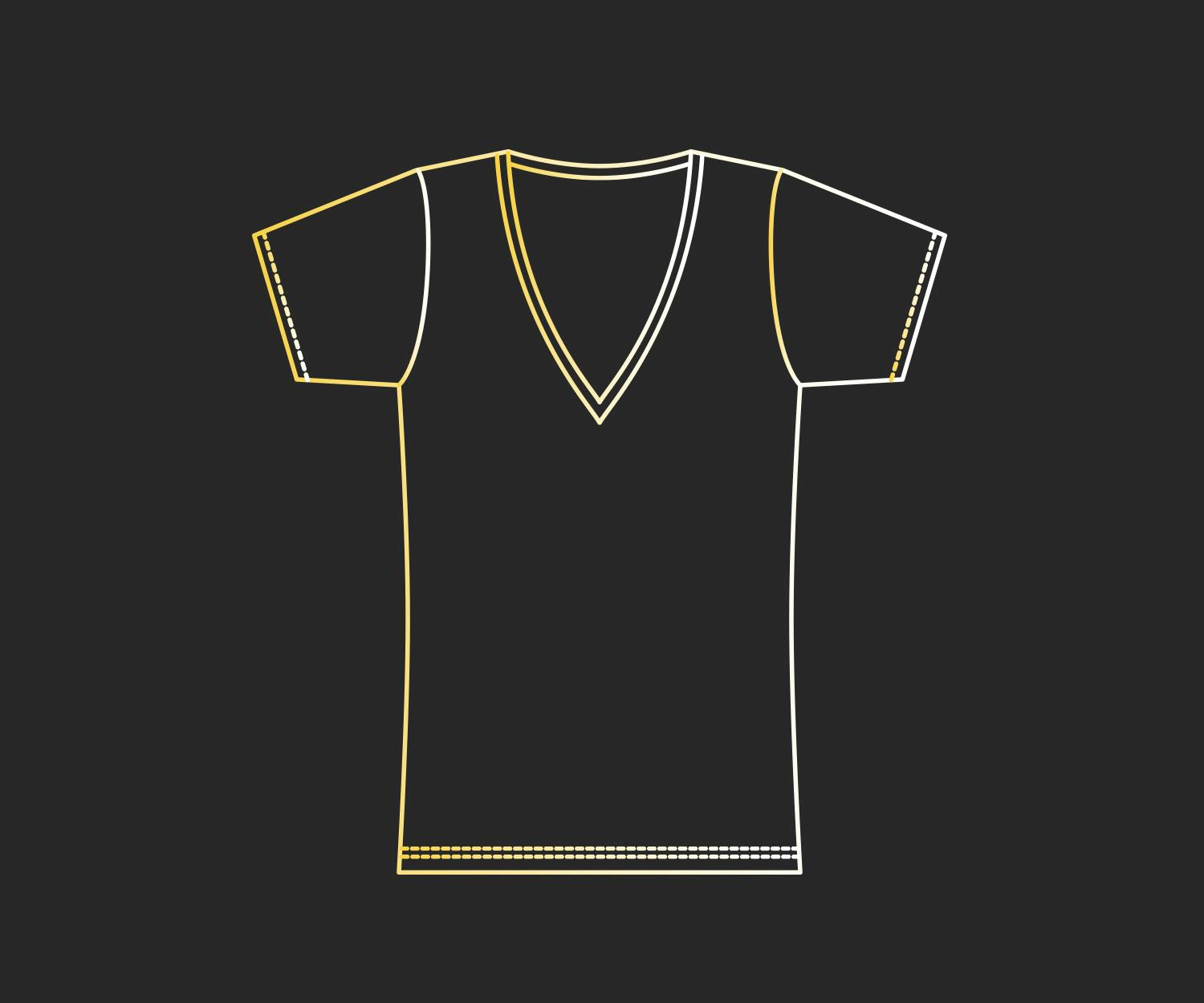 Women's Deep V-Neck Template