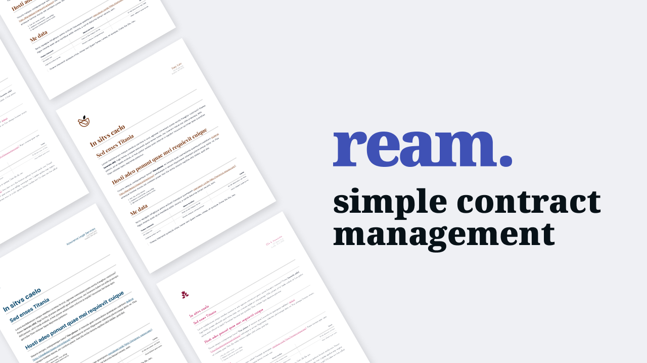 Send and Sign Contracts in Seconds | Small Business Contract Manager | Ream