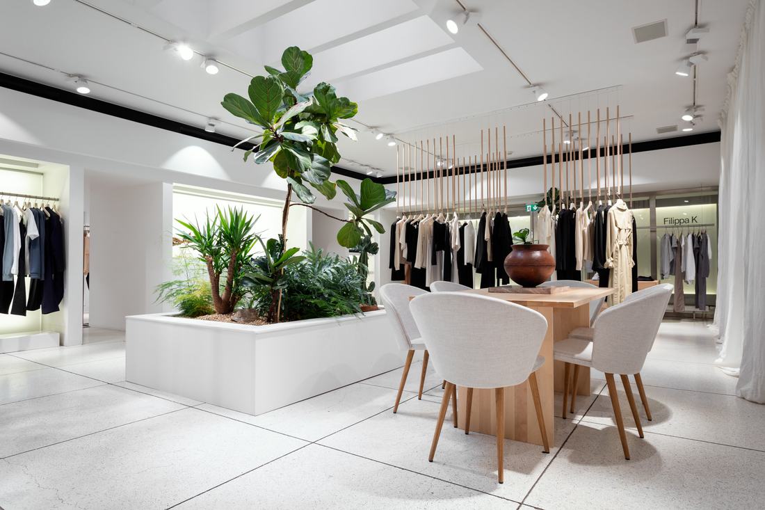 Flexible interior design creates a showroom feel at Filippa