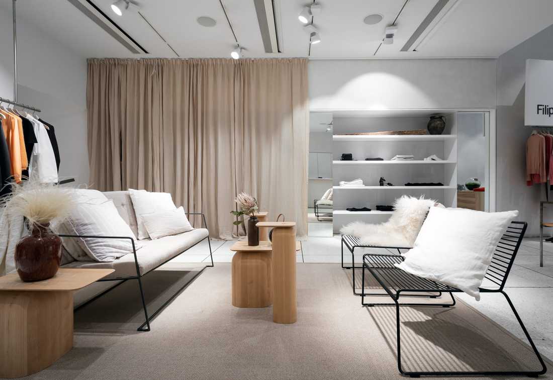 Flexible interior design creates a showroom feel at Filippa