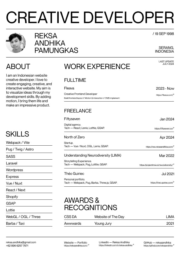 Reksa Andhika ― Badn't Creative Developer