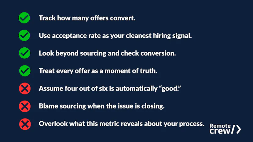 How to Calculate Offer Acceptance Rate
