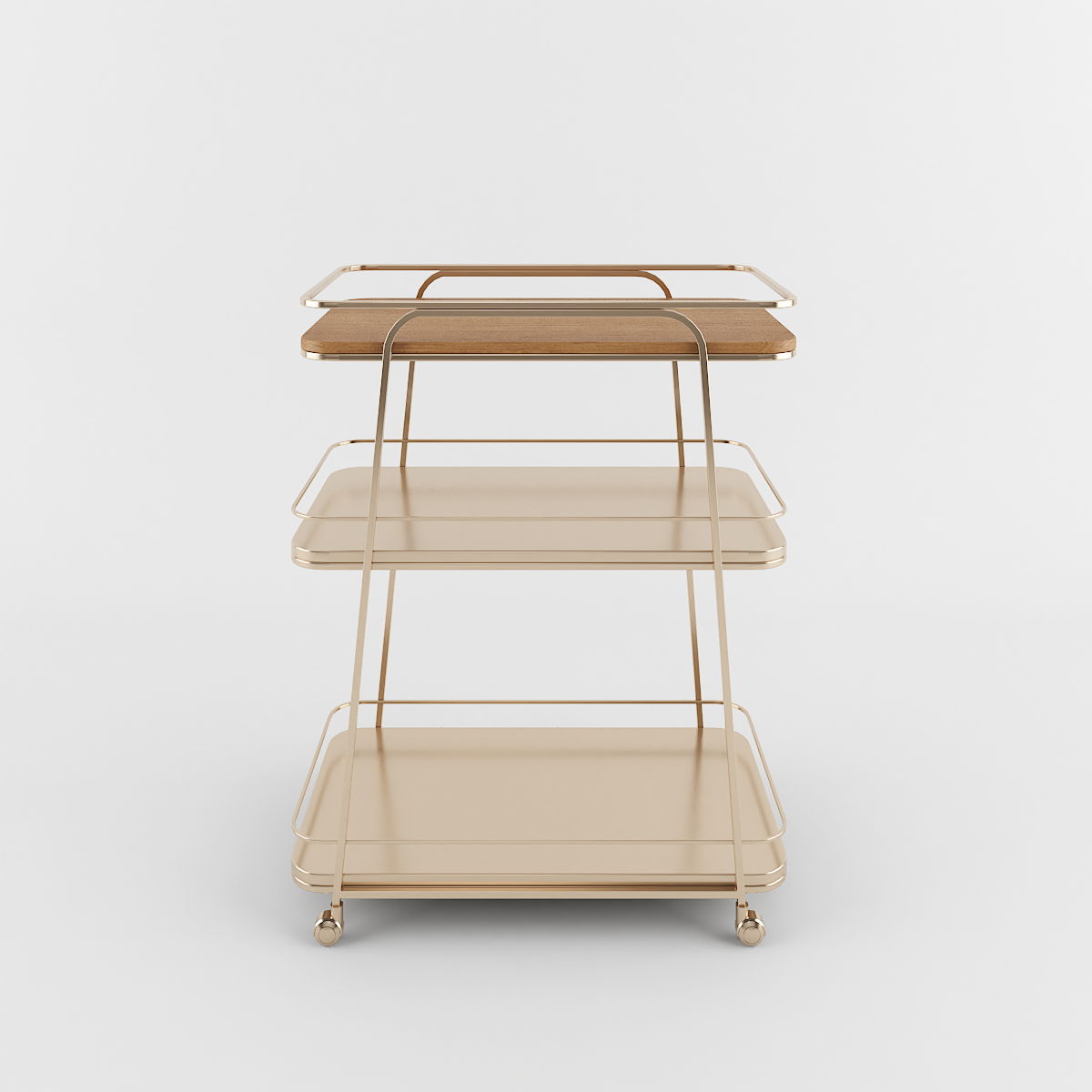 CARRINHO BAR CHICAGO CHAMPAGNE | RENDERIZE.