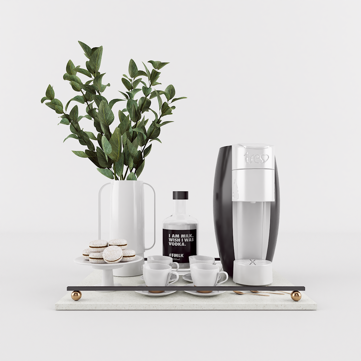 BANDEJA DE CAFÉ 03 | RENDERIZE.