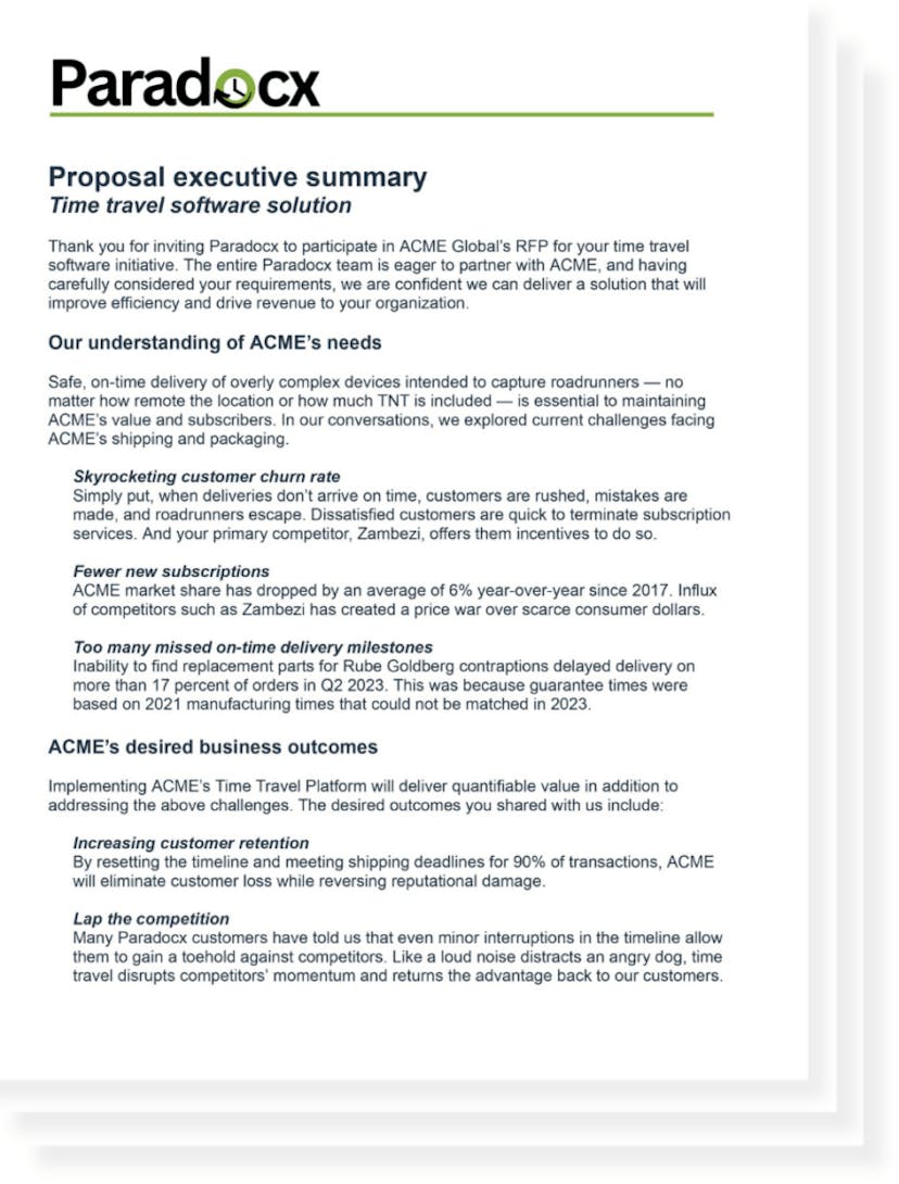 RFP Executive Summary: Example, Template, Tips | Responsive
