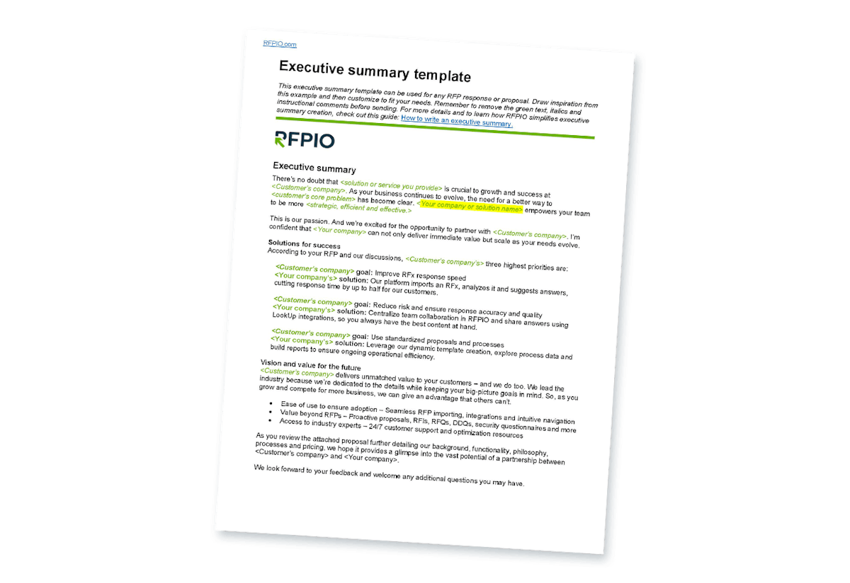 Proposal templates for better, faster RFP responses - Responsive