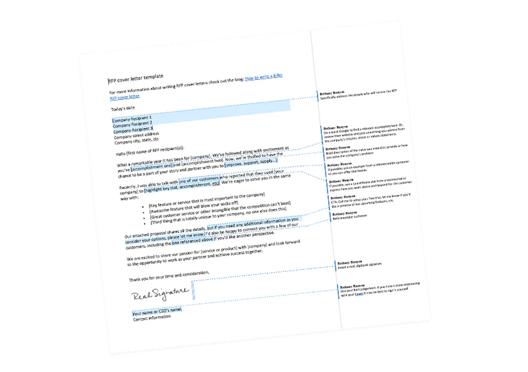 6 Tips to Write a Killer RFP Cover Letter: Template, Examples, Tips ...