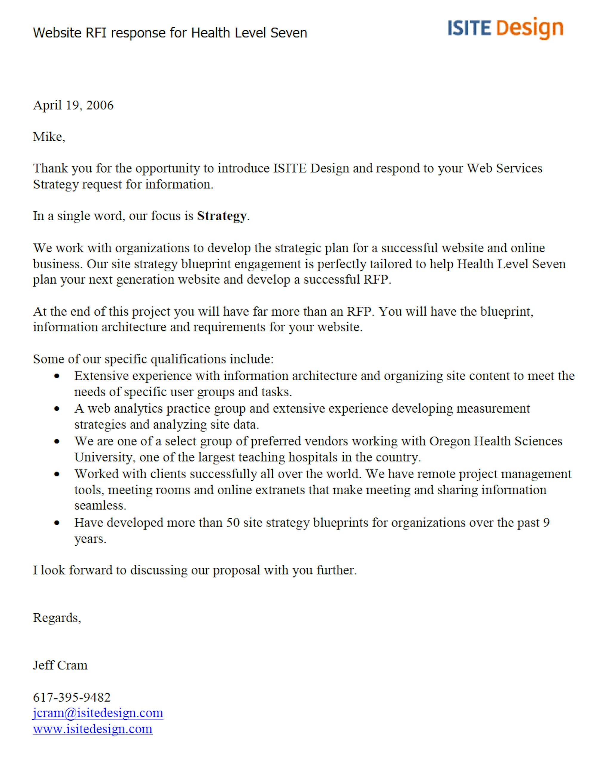 6 Tips to Write a Killer RFP Cover Letter: Template,... | Responsive