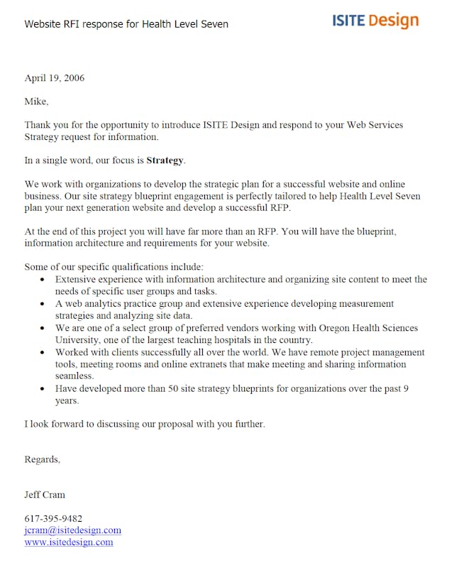 6 Tips to Write a Killer RFP Cover Letter: Template,... | Responsive