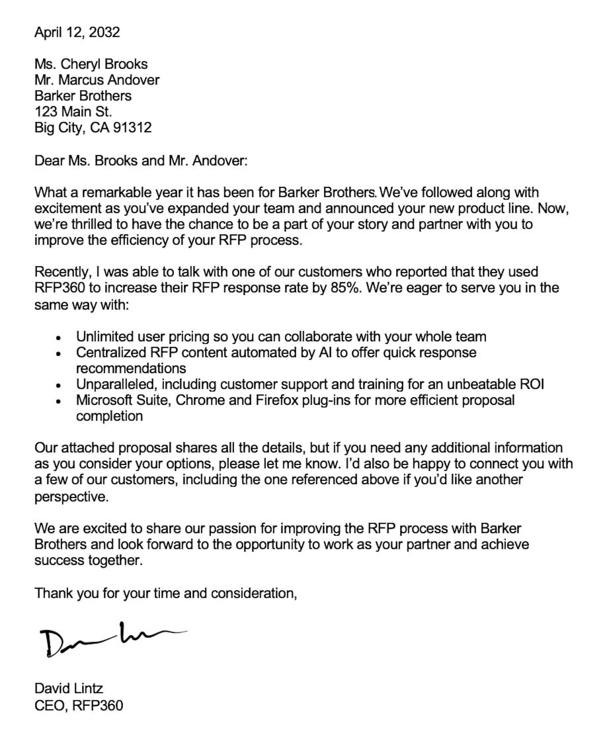 6 Tips to Write a Killer RFP Cover Letter: Template,... | Responsive