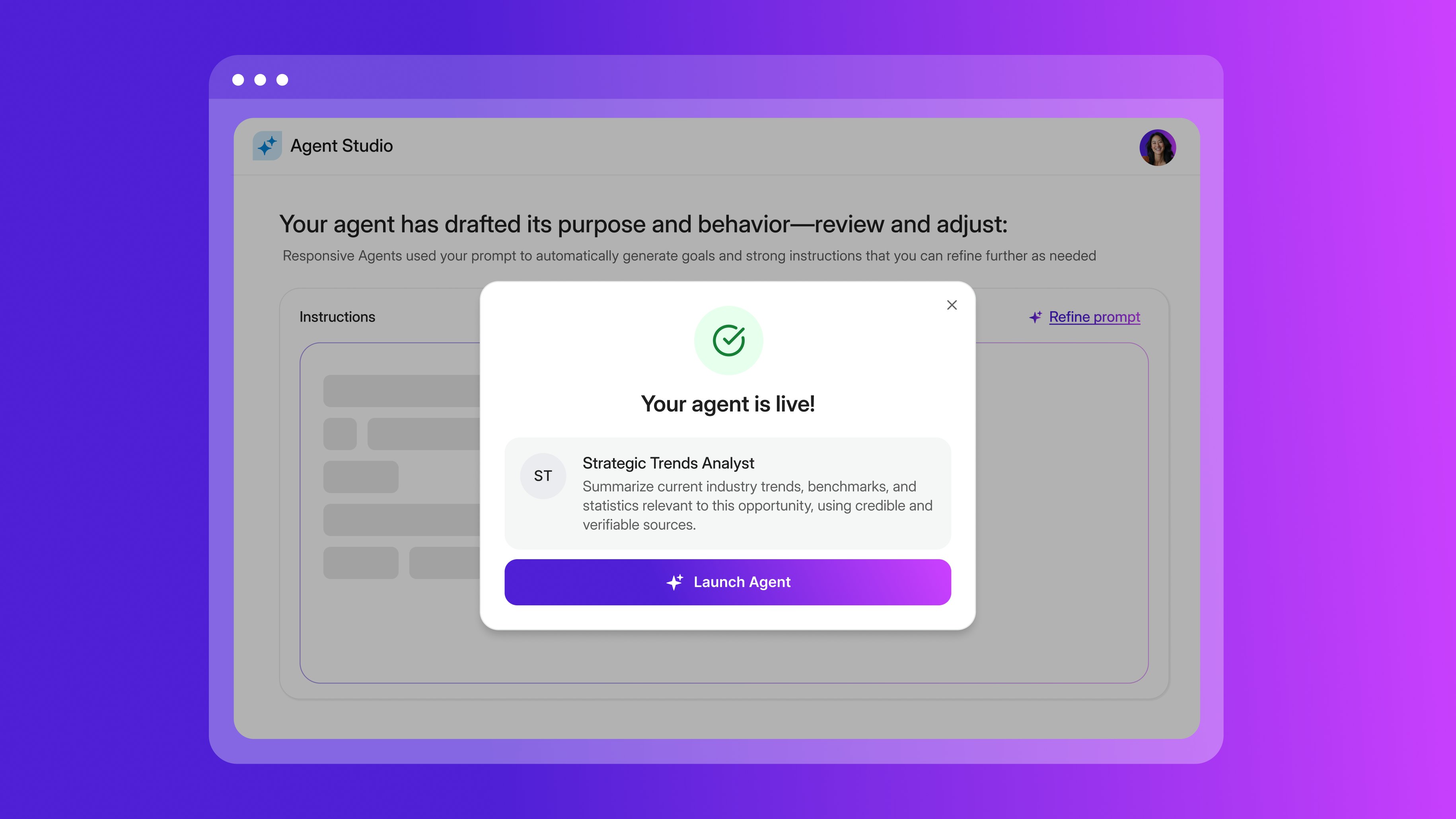Agent Studio: Building AI agents that work the way teams do | Responsive
