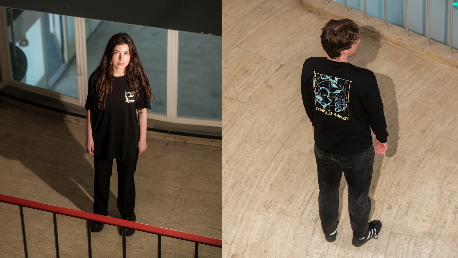 Limited edition Rewire 2025 t-shirts available at the festival