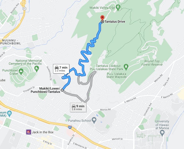 Top 5 Motorcycle Routes near Honolulu in Oahu, HI