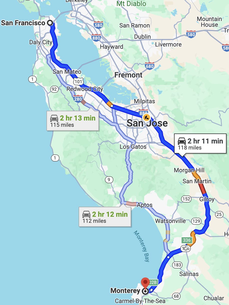 Best Bay Area Motorcycle Routes near San Francisco, CA