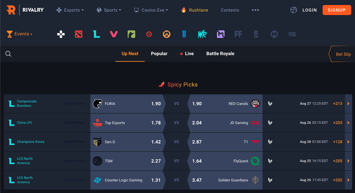 Why aren't some matches on Rivalry?