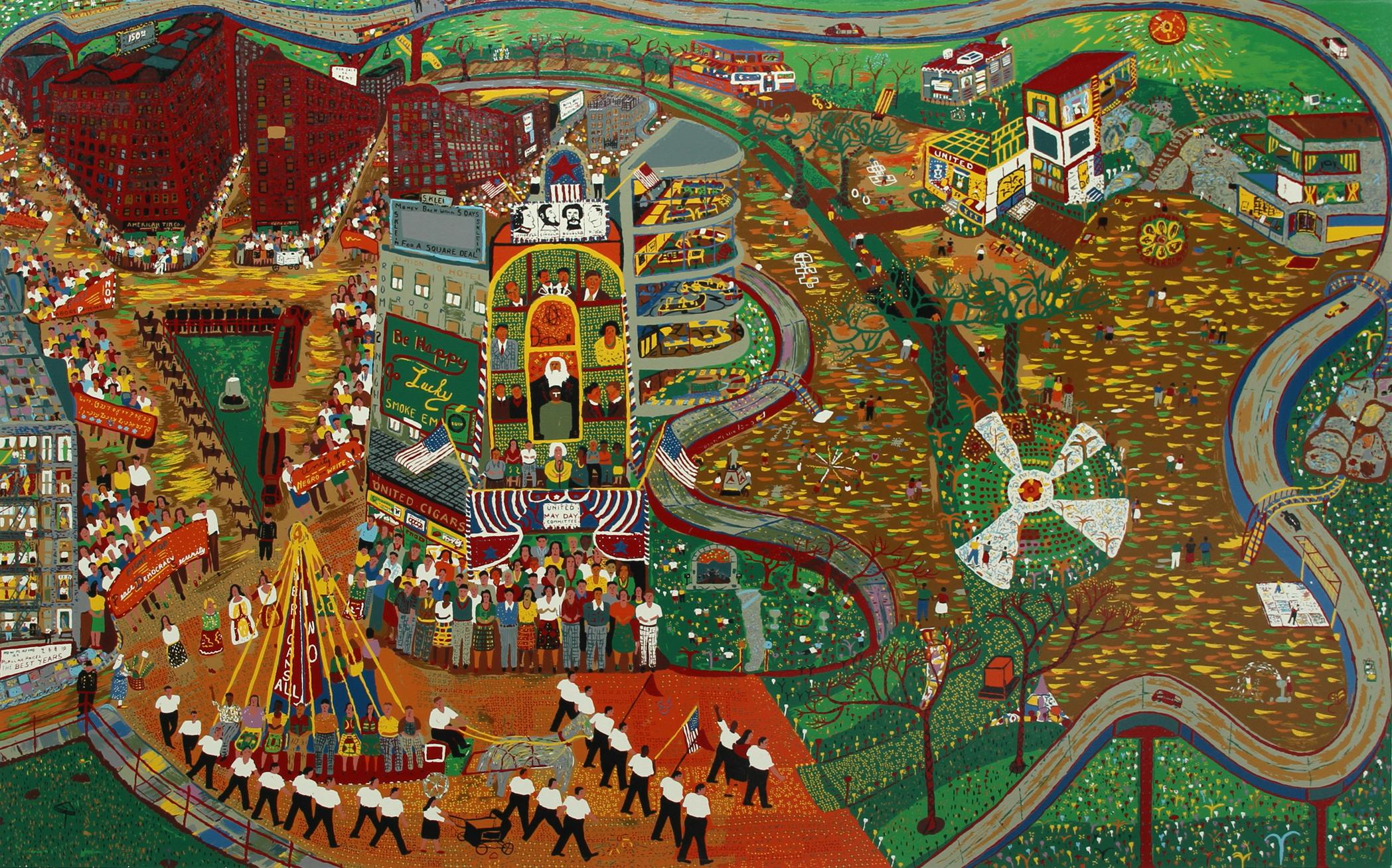 Ralph Fasanella Paintings For Sale | RoGallery