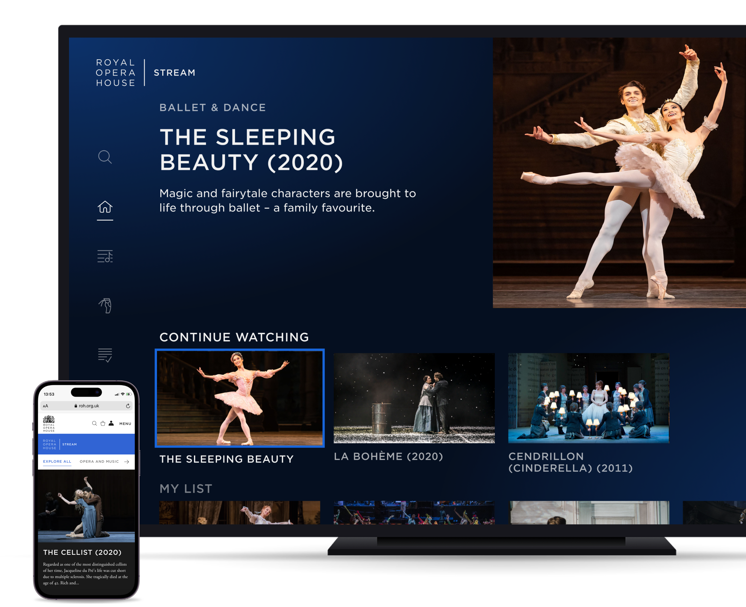 Royal Ballet and Opera Stream on your TV
