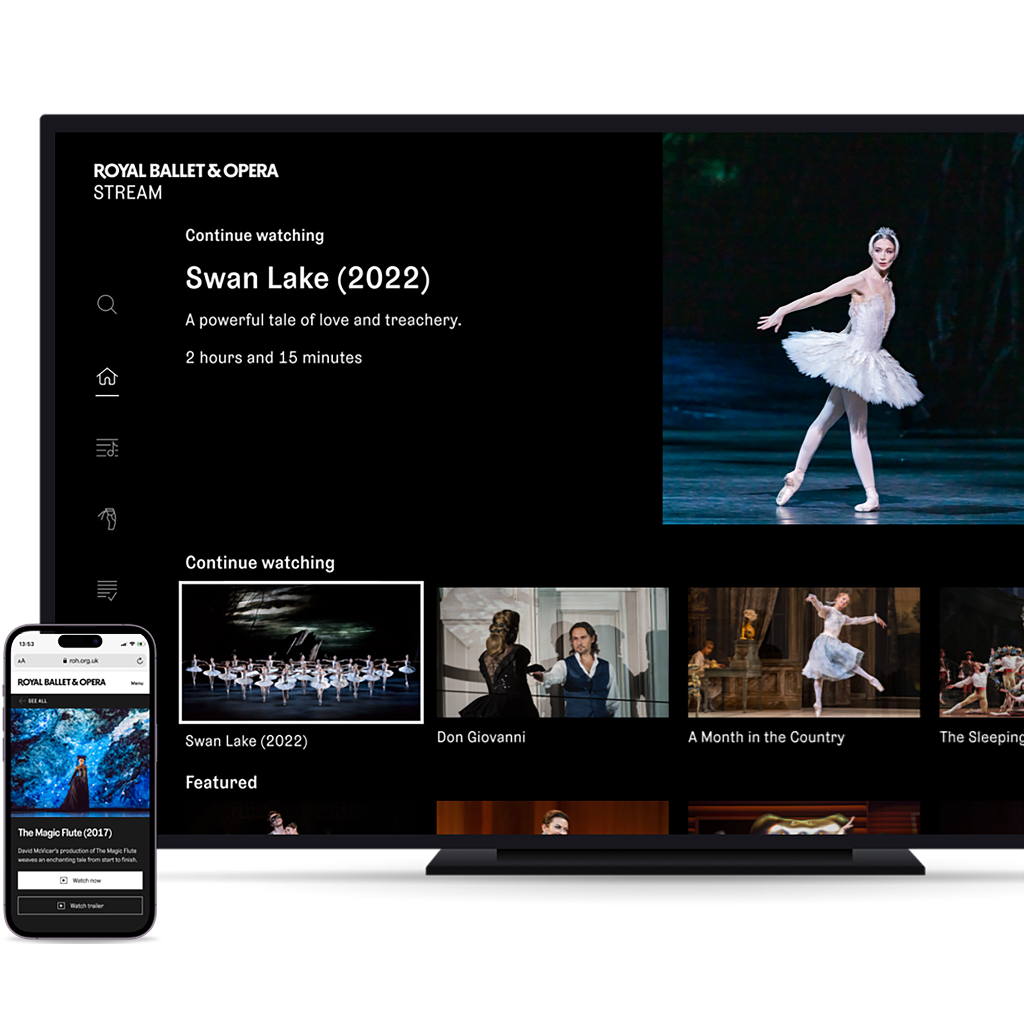 Royal Ballet and Opera Stream on your TV