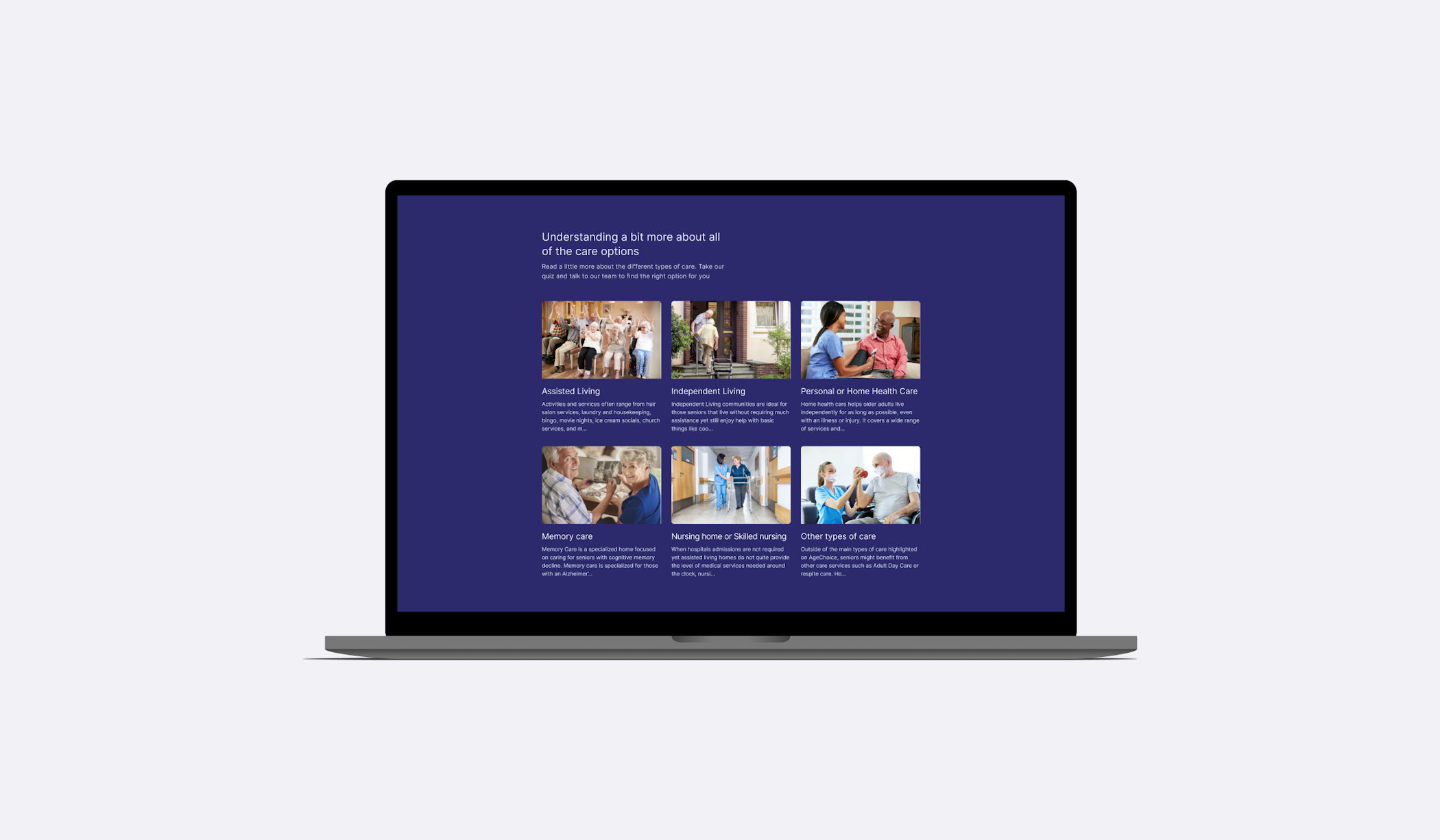 AgeChoice Web Platform: Simplifying Quest for a Senior Care | RUBICON