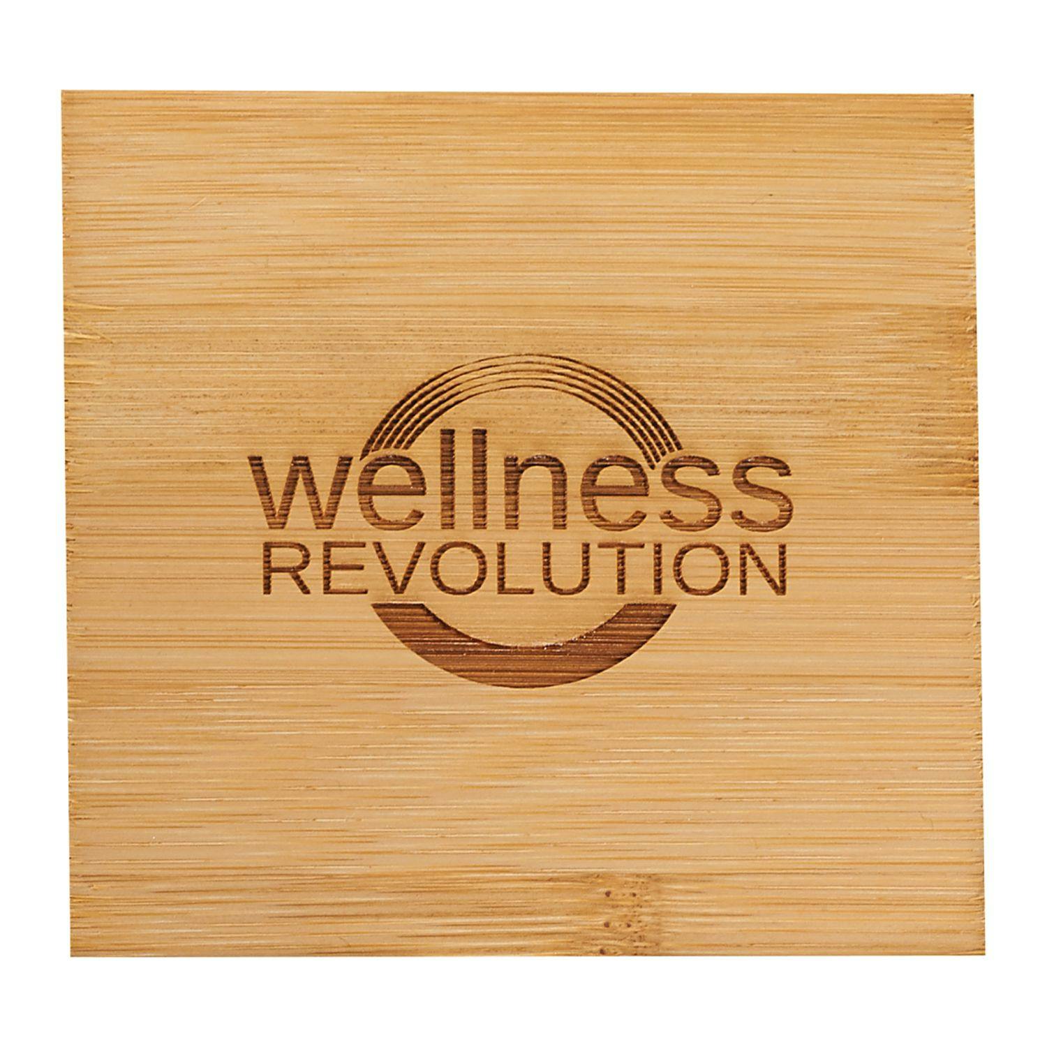 Custom FSC Bamboo Coaster Set | Design Online