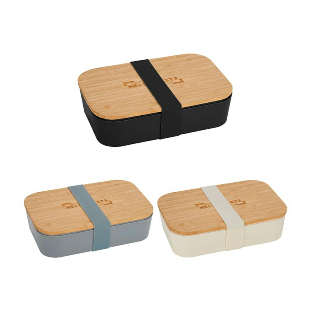 Custom Bamboo Fiber Lunch Box with Cutting Board Lid | Design Online