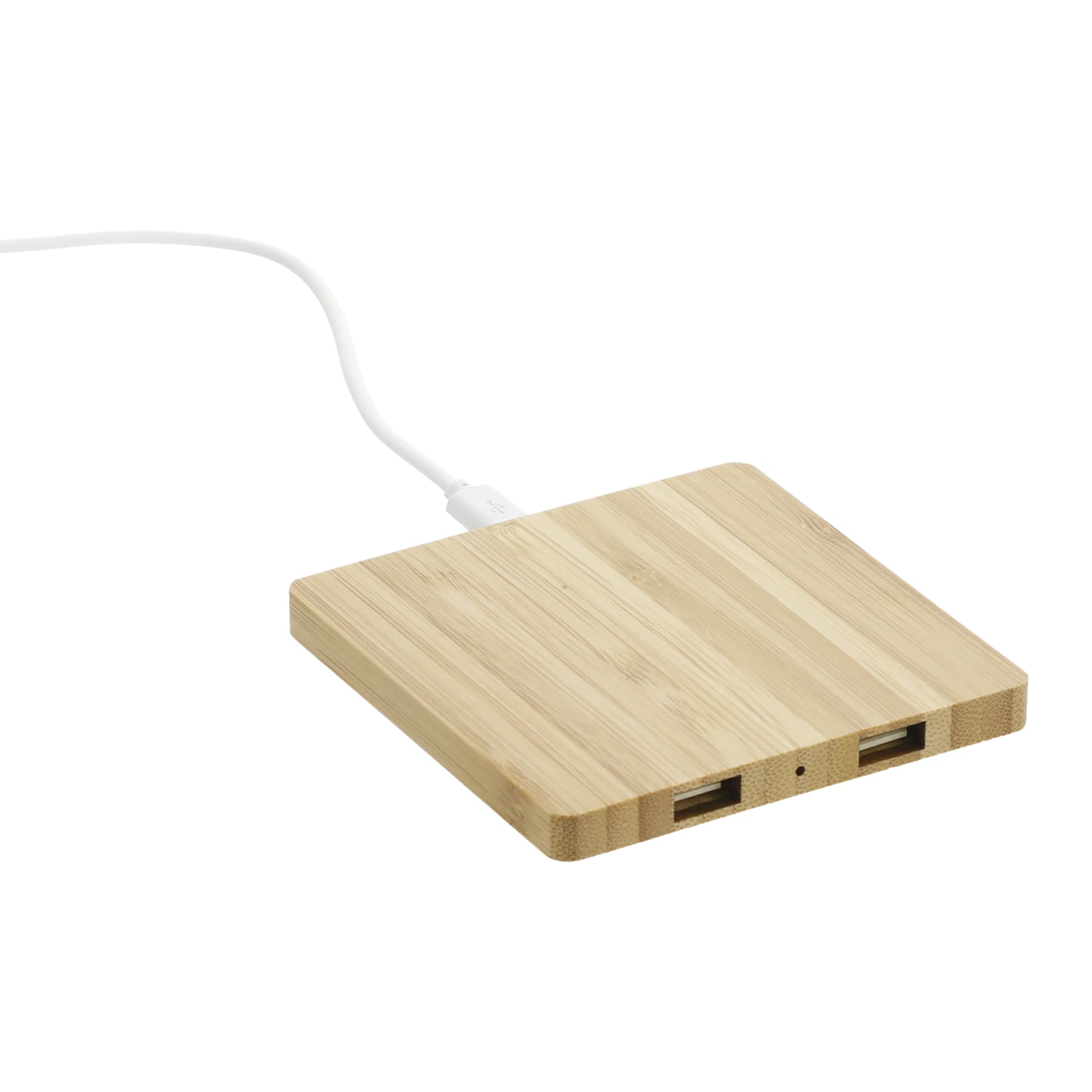 Custom Bamboo Wireless Charging Pad with Dual Outputs | Design Online