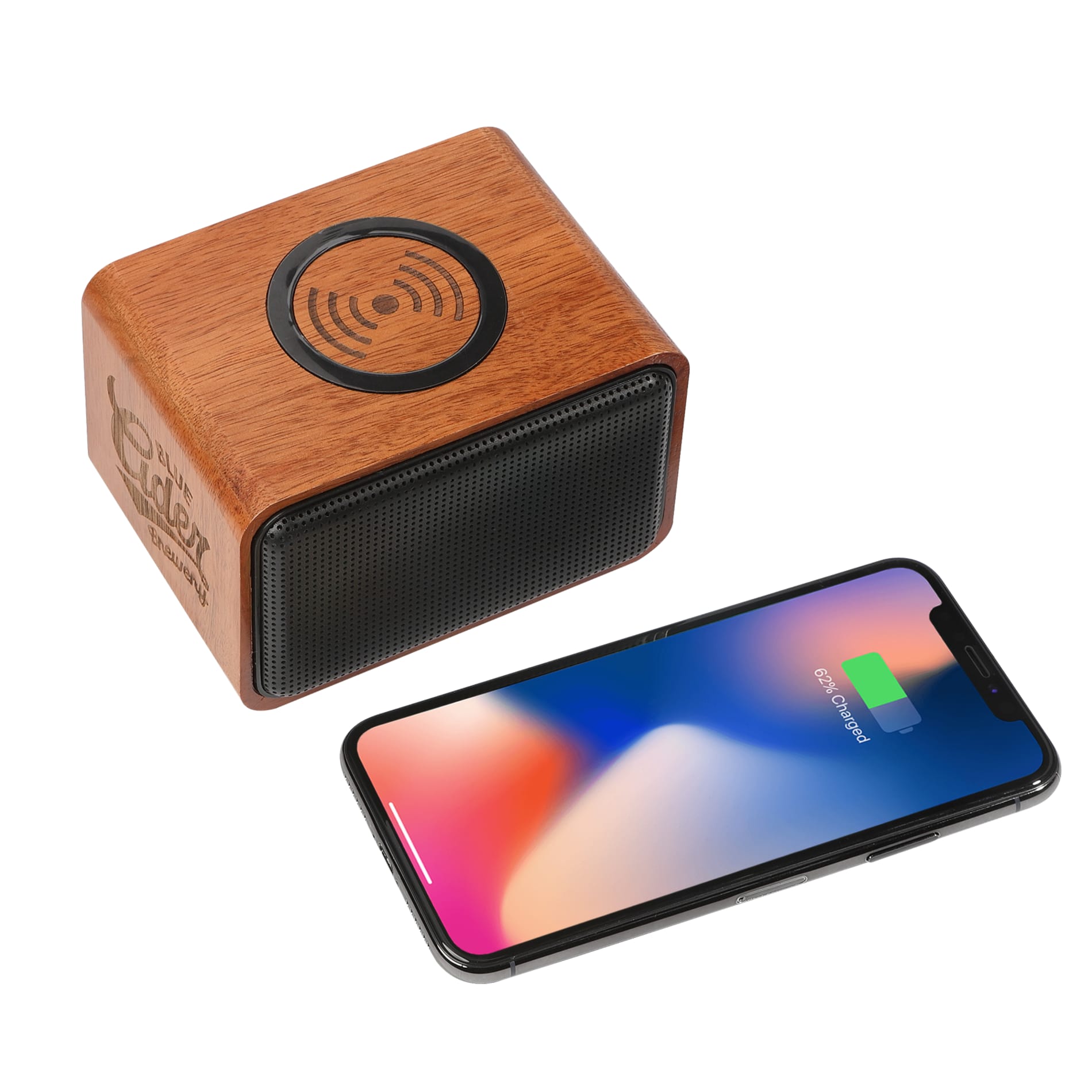 Custom Wood Bluetooth Speaker with Wireless Charging Pad | Design Online