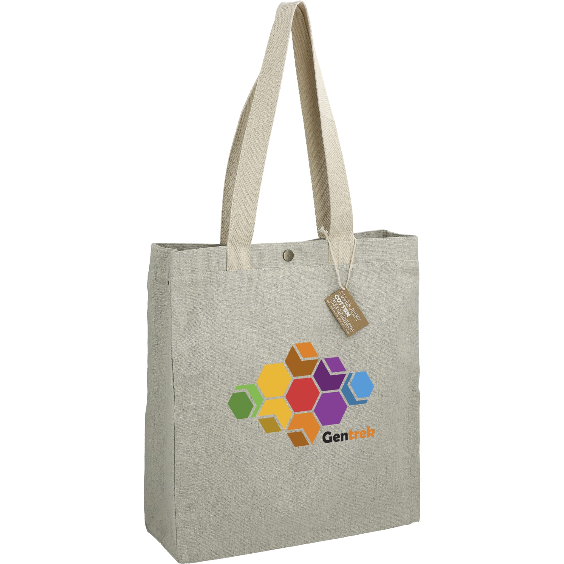 Custom Repose 10oz Recycled Cotton Box Tote w/Snap | Design Online