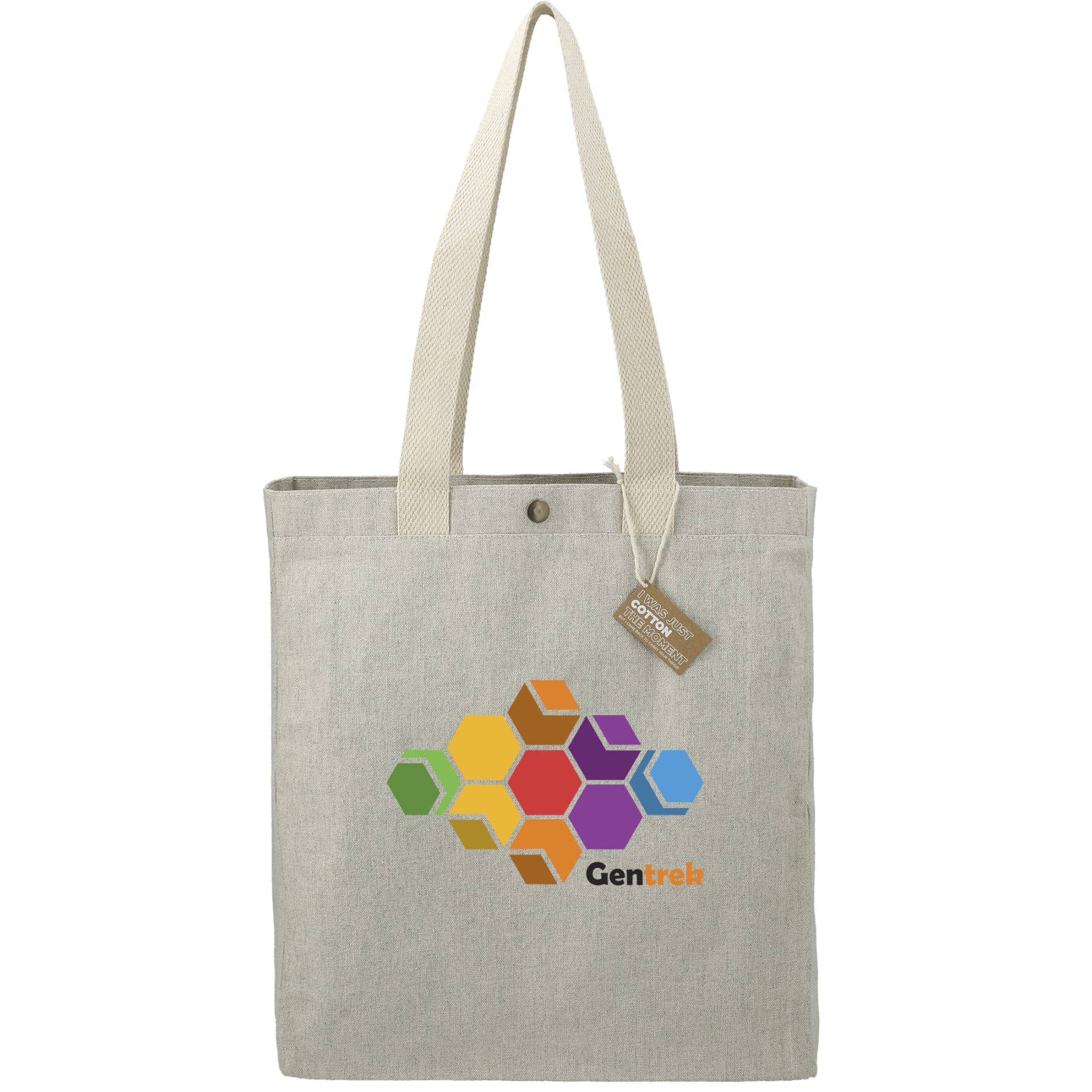 Custom Repose 10oz Recycled Cotton Box Tote w/Snap | Design Online