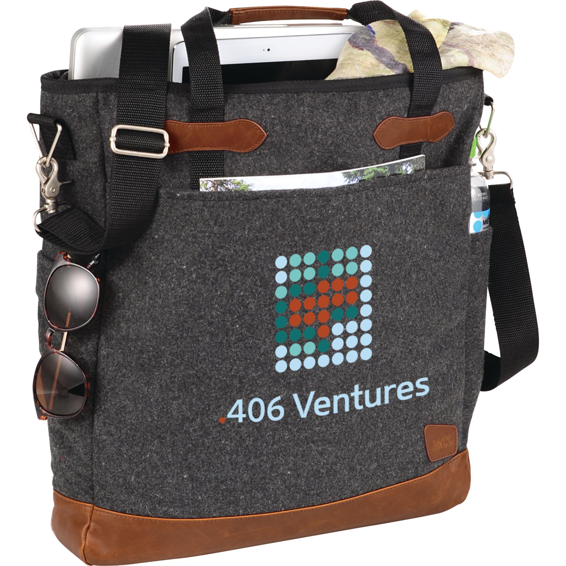 Custom Field & Co.® Campster Wool 15" Computer Tote | Design Online