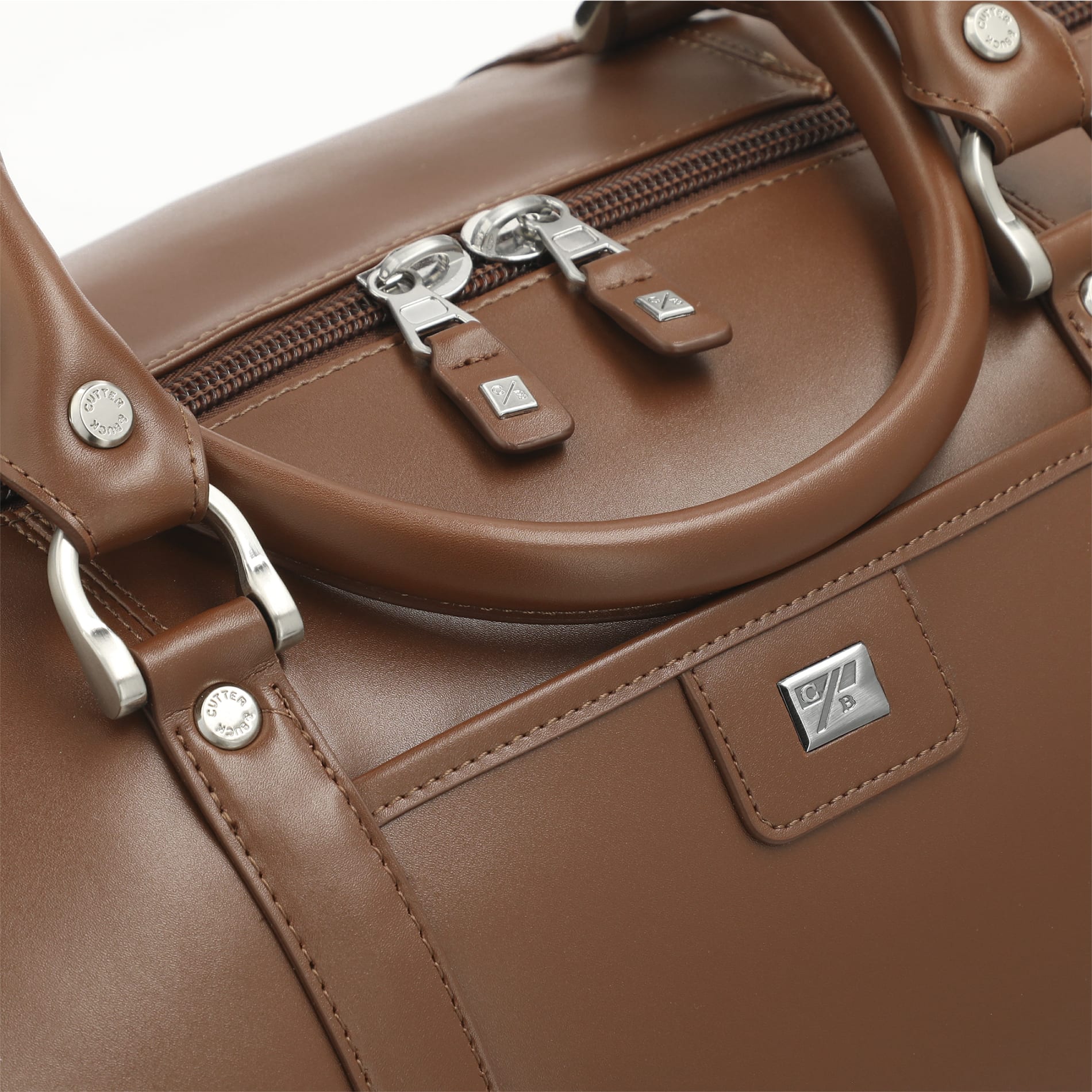 Custom Cutter & Buck® 19" Leather Weekender Duffel Bag | Design Online