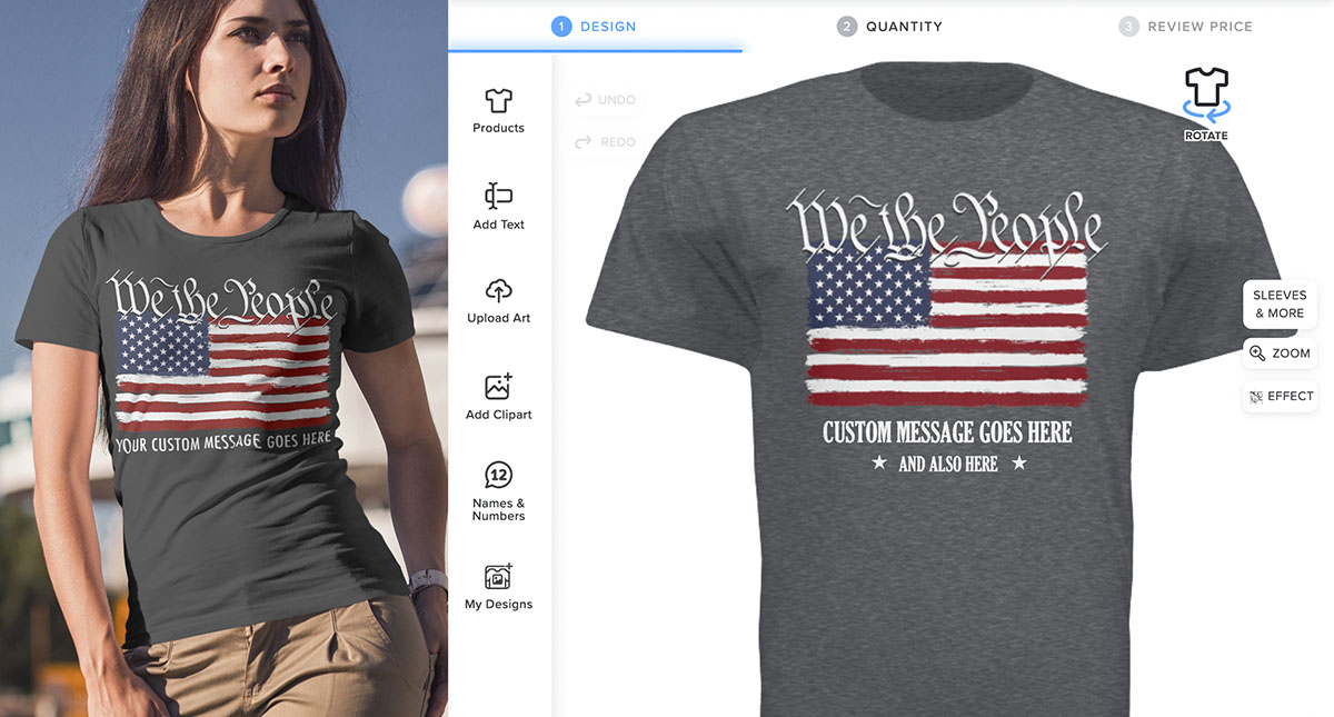 American Flag T-Shirt Design Ideas
