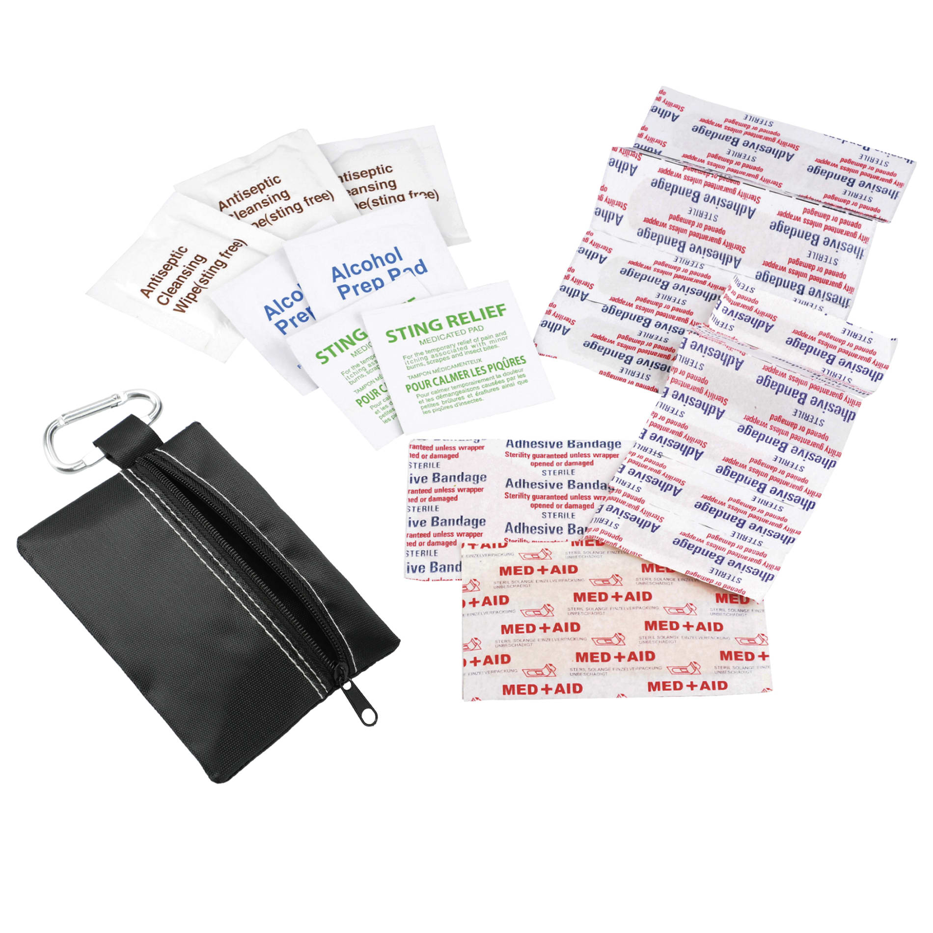 Custom Zippered 20-Piece First Aid Pouch | Design Online