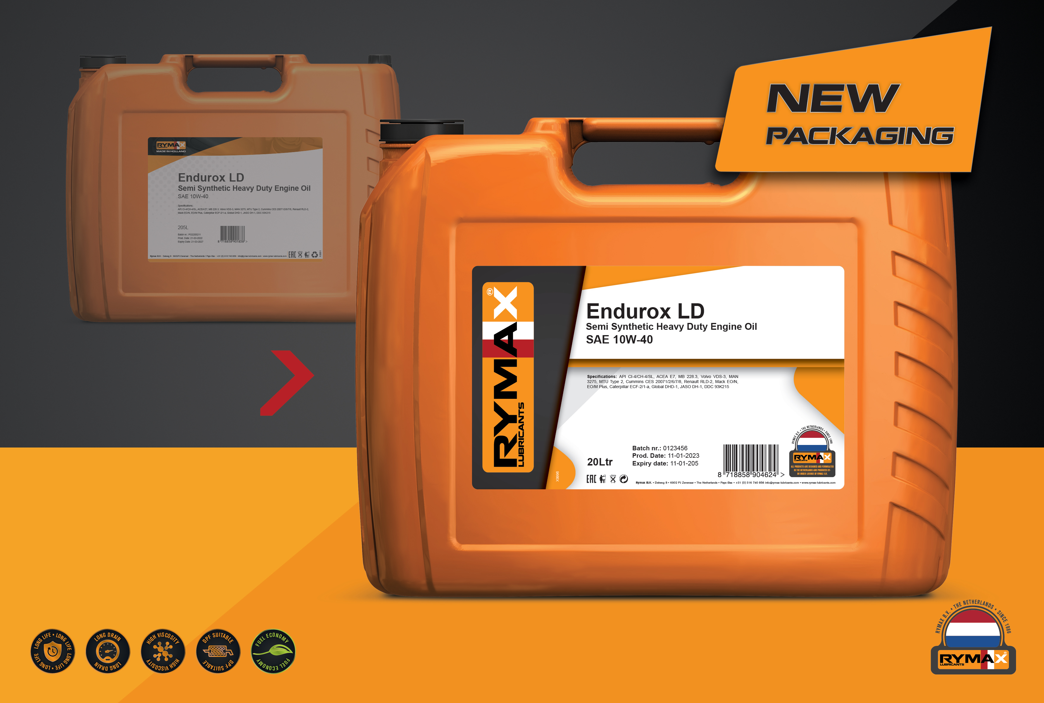 Rymax Lubricants Product Packaging Updates - 20L
