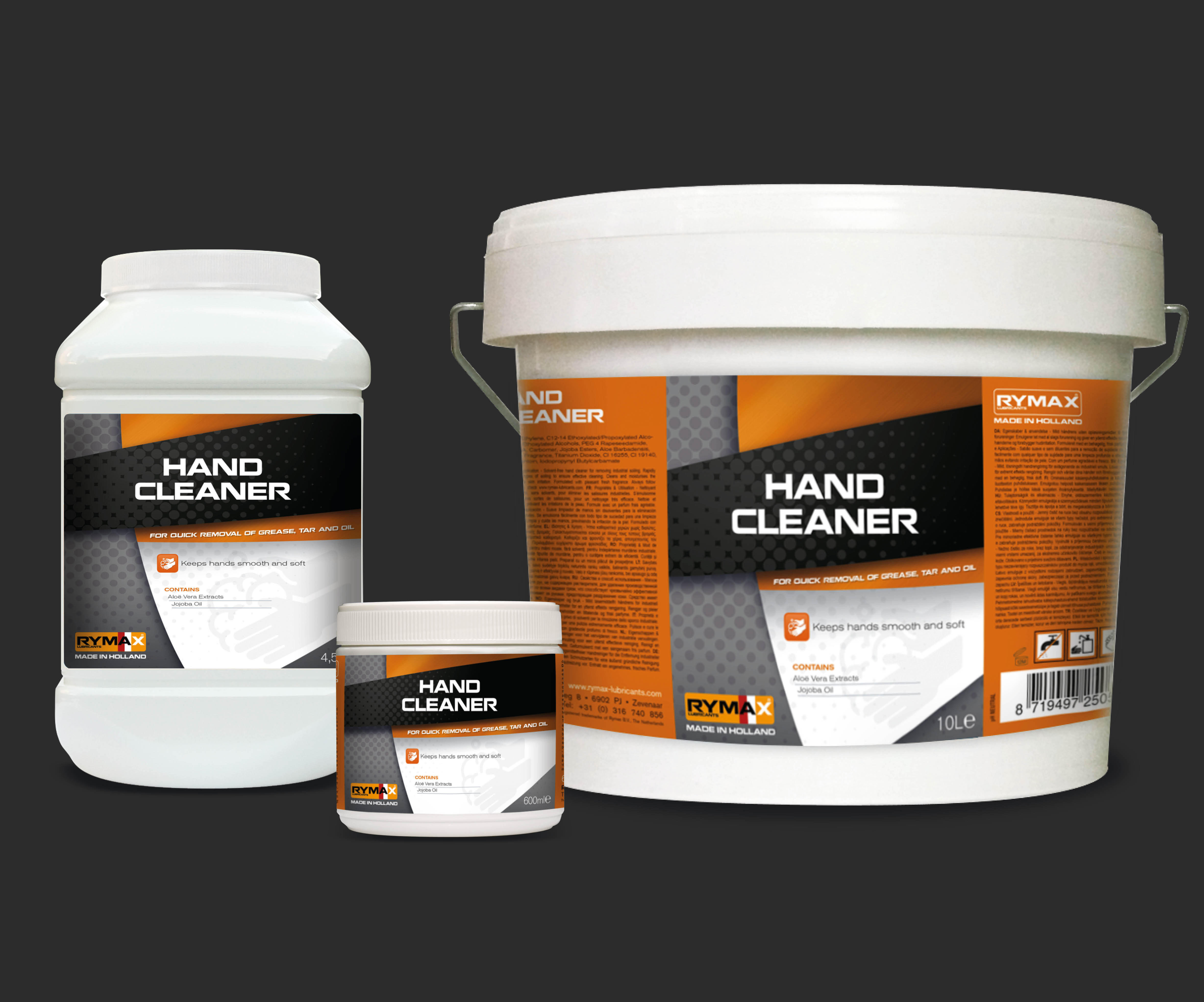 Solvent free hand cleaner