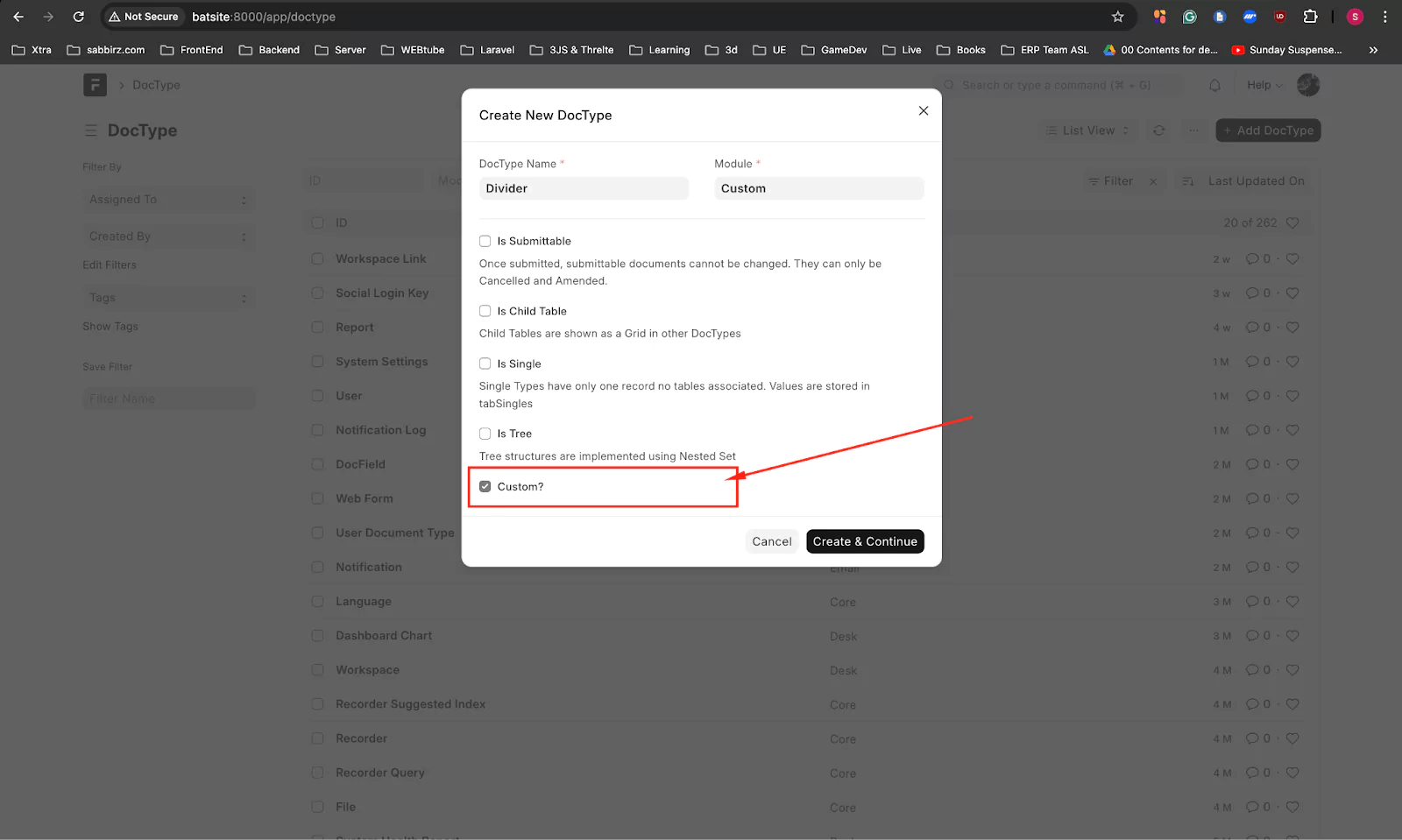 How To Enable Custom Doctypes With Type Checking In Frappe Sabbirz Blog