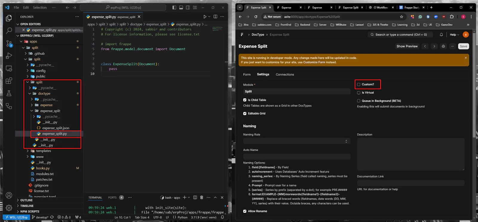 How To Enable Custom Doctypes With Type Checking In Frappe Sabbirz Blog