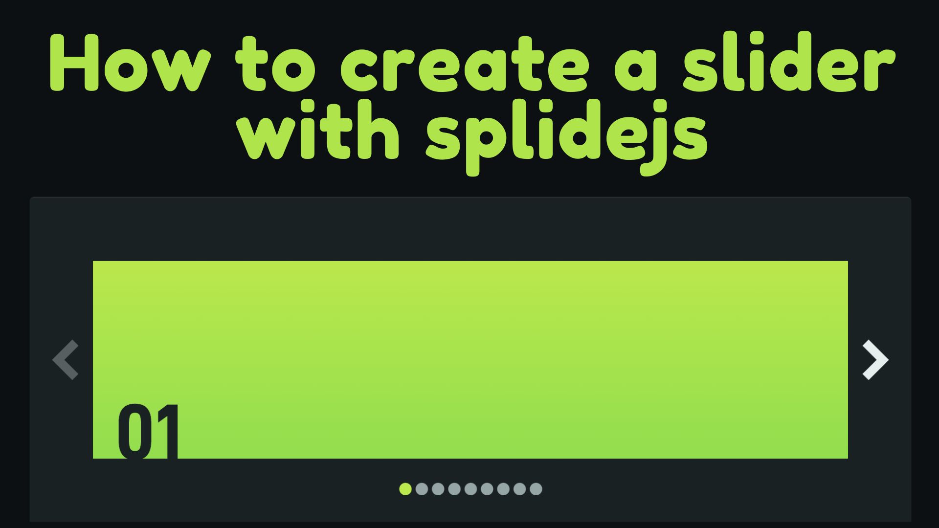 How to create a slider with splidejs| Sabbirz | Blog