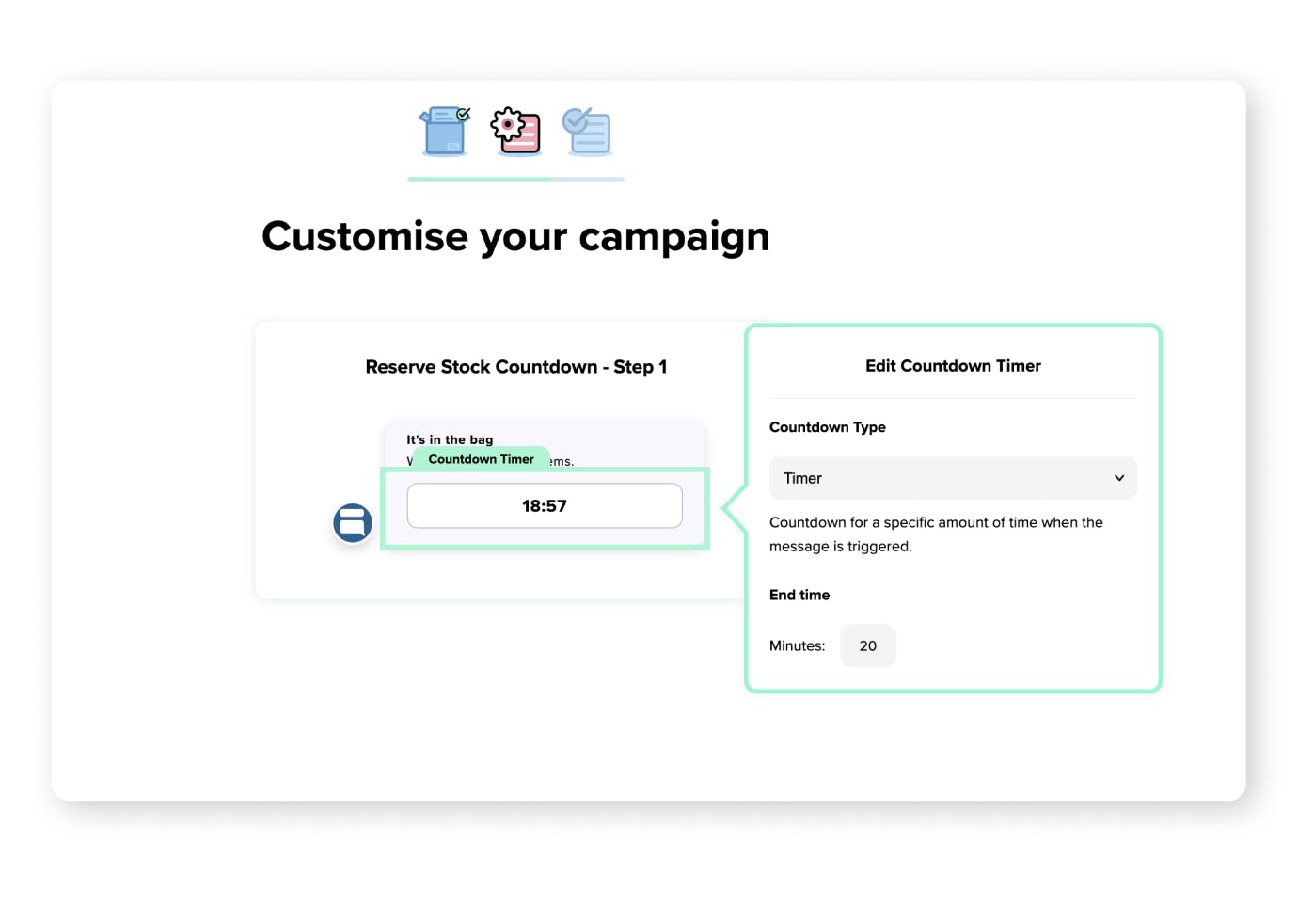 Setting Up A Countdown Timer Campaign Help Centre Salesfire