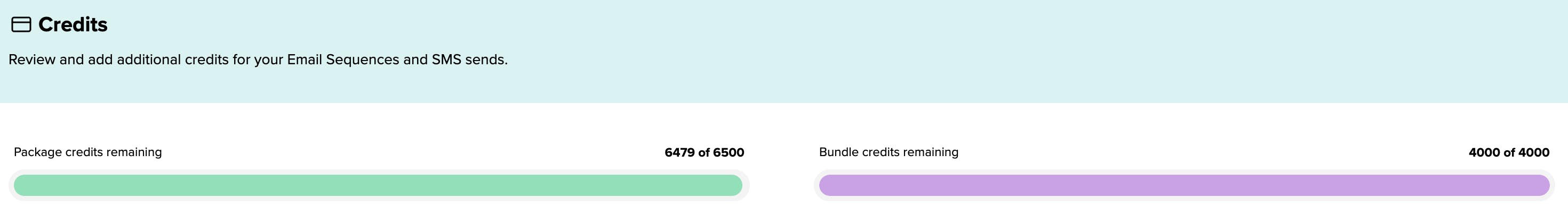 Managing Your Account Credits Help Centre Salesfire
