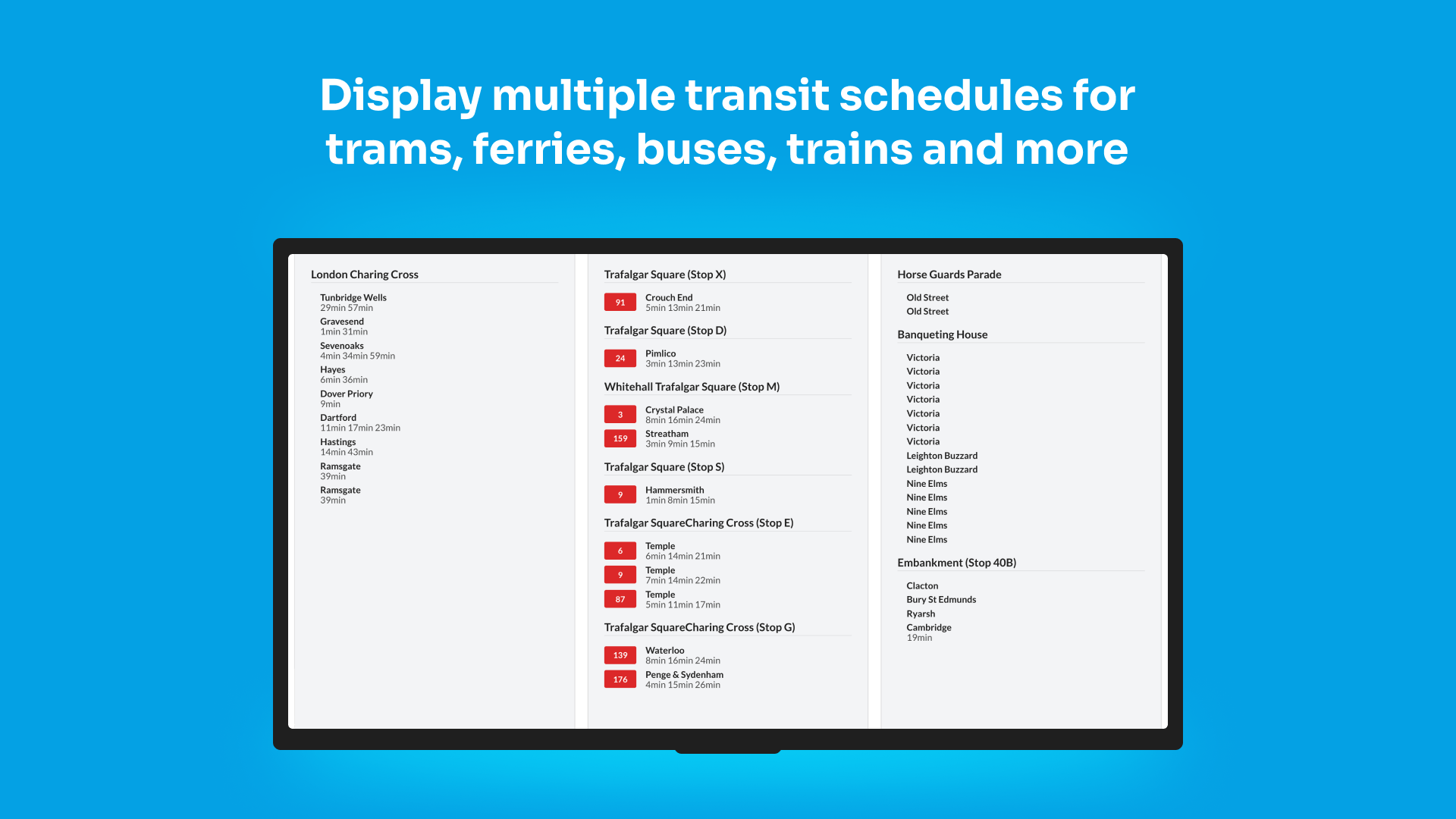 Transport - Digital Signage App - ScreenCloud
