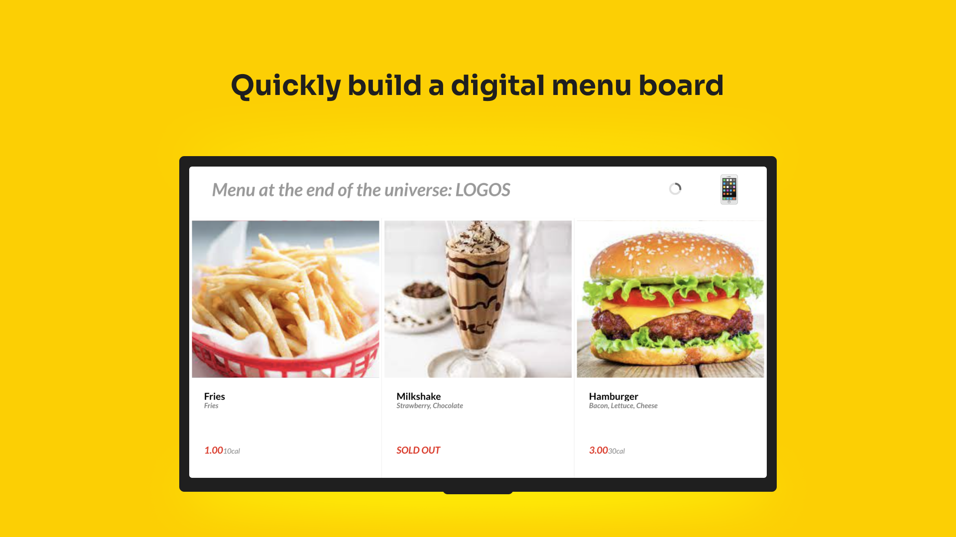 Digital Menu Board - Digital Signage App - ScreenCloud