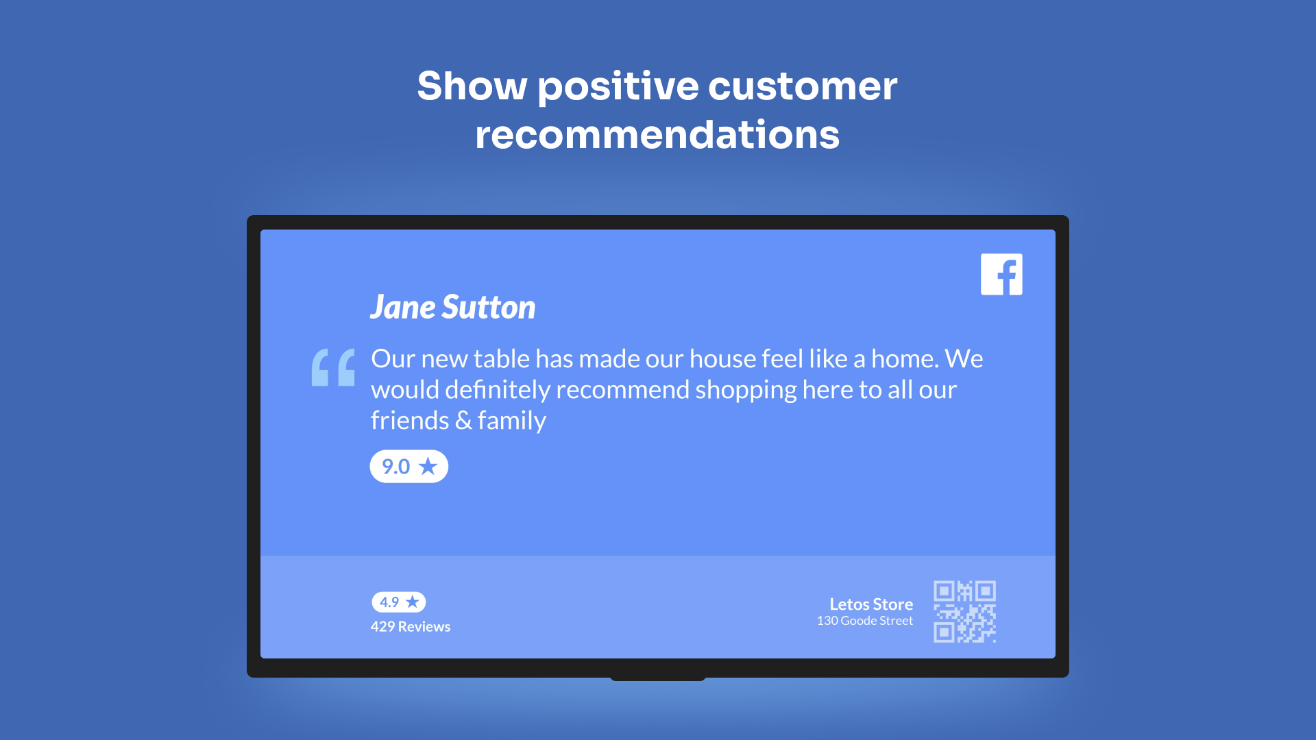 Facebook Recommendations - Digital Signage App - ScreenCloud