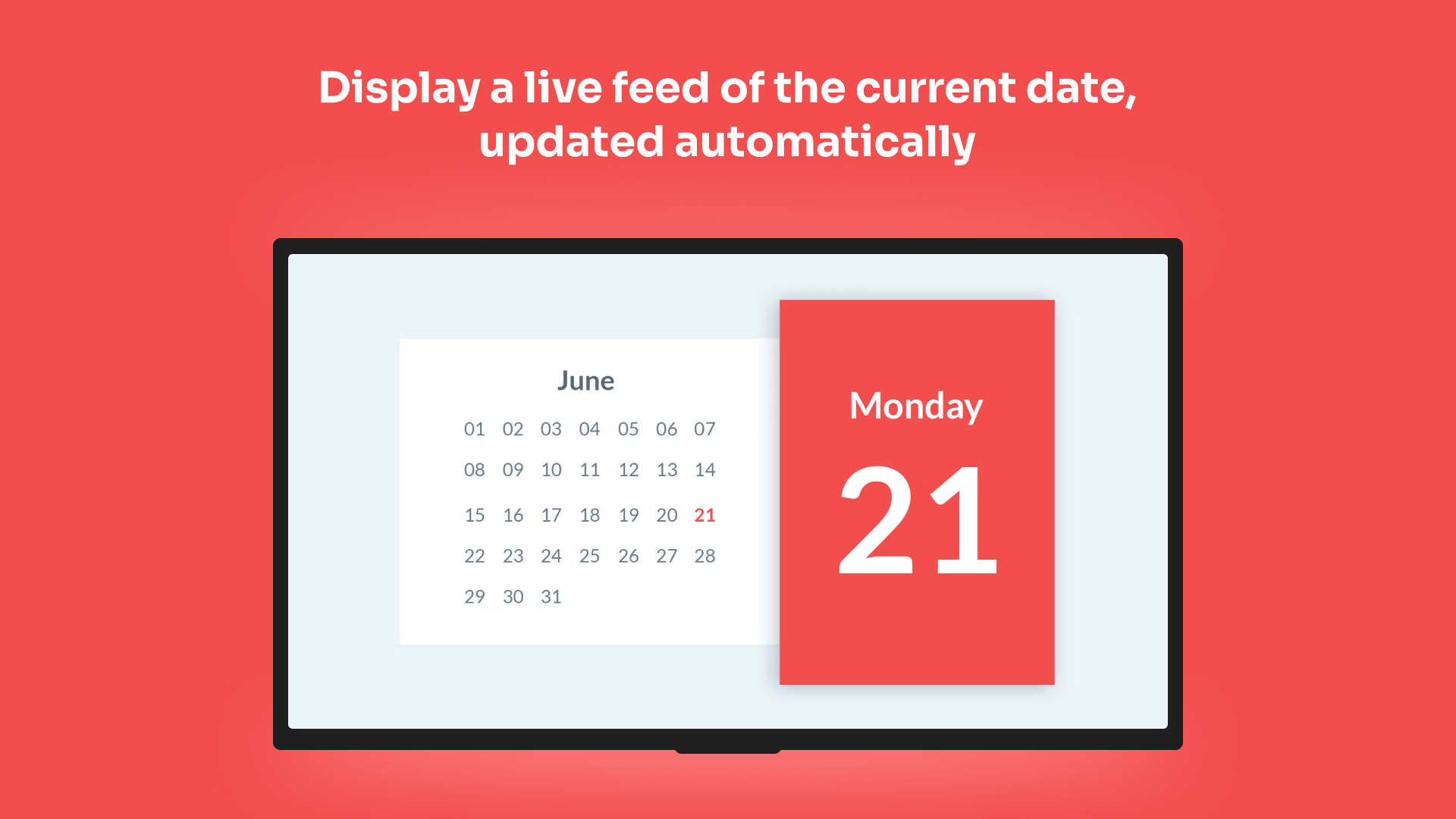 Date - Digital Signage App - ScreenCloud
