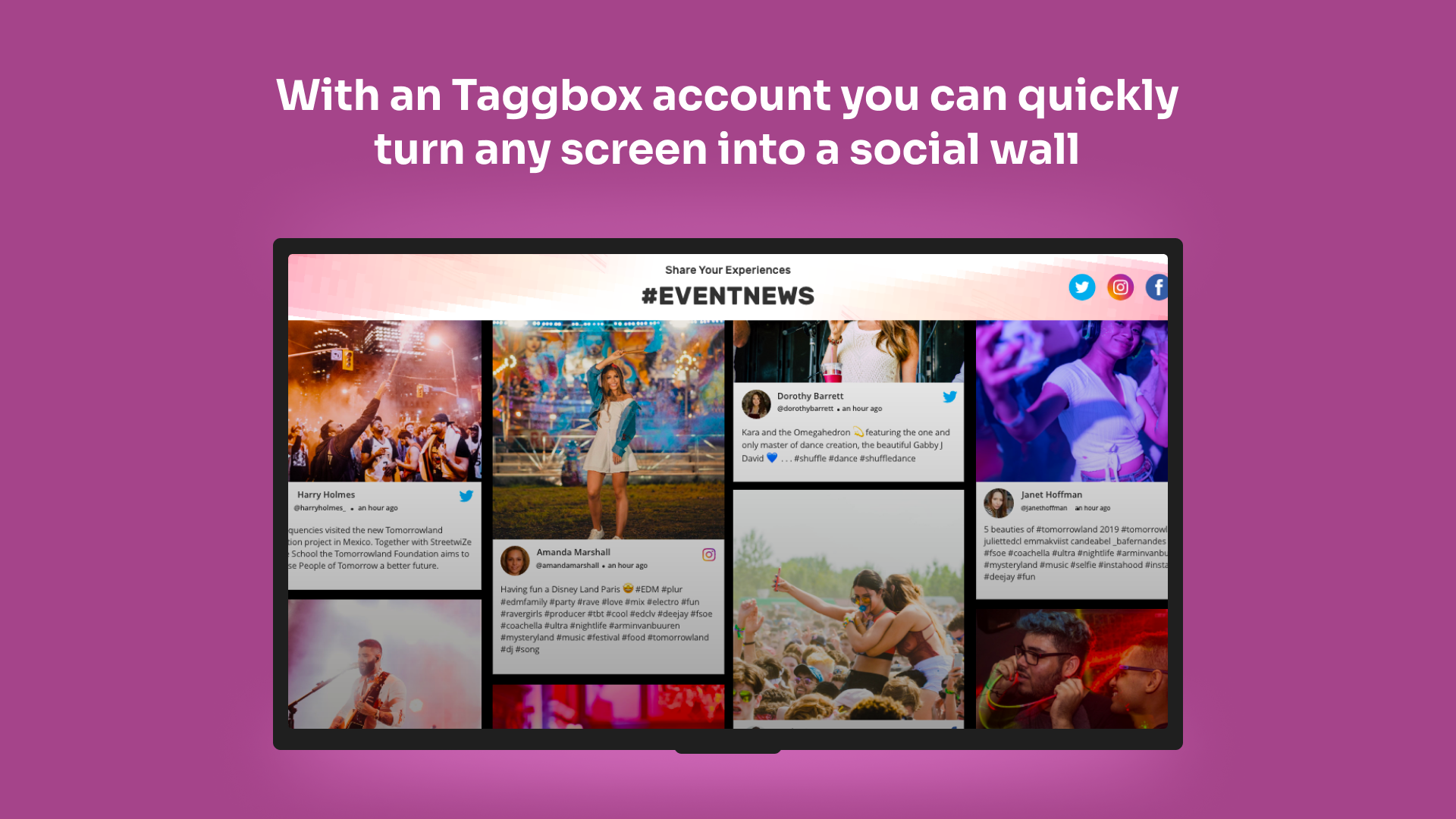 Taggbox Display - Digital Signage App - ScreenCloud