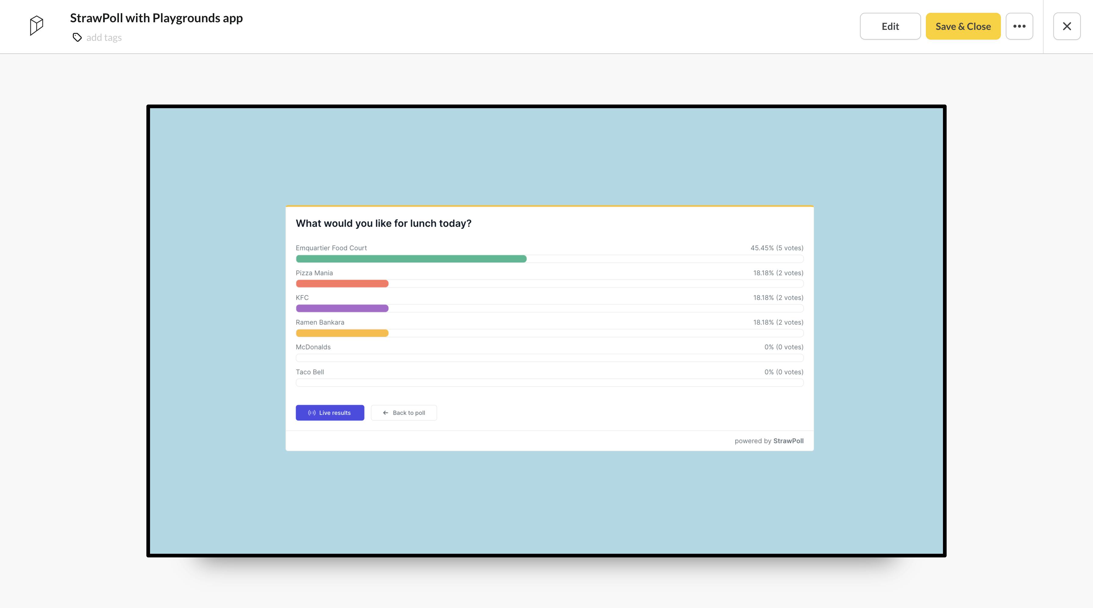 How to Create Live Surveys and Polls with StrawPoll and ScreenCloud ...